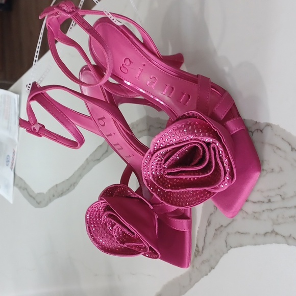 Gianni Bini | Shoes | New Gianni Bini Iman Pink Satin Rhinestone Rose ...